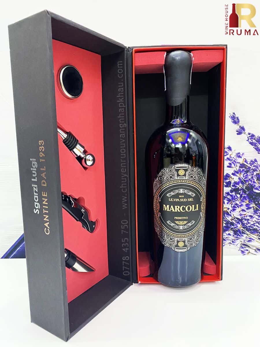 Quà tặng sang trọng vang Ý Marcoli 17 | Ruma Wine